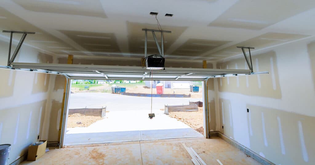 Builder-grade garage door opener guide
